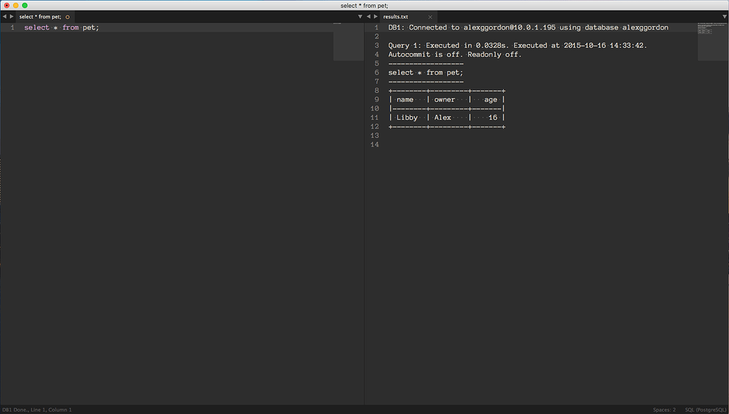 DB1 Sublime Text Database Client Plugin Announcements Sublime Forum