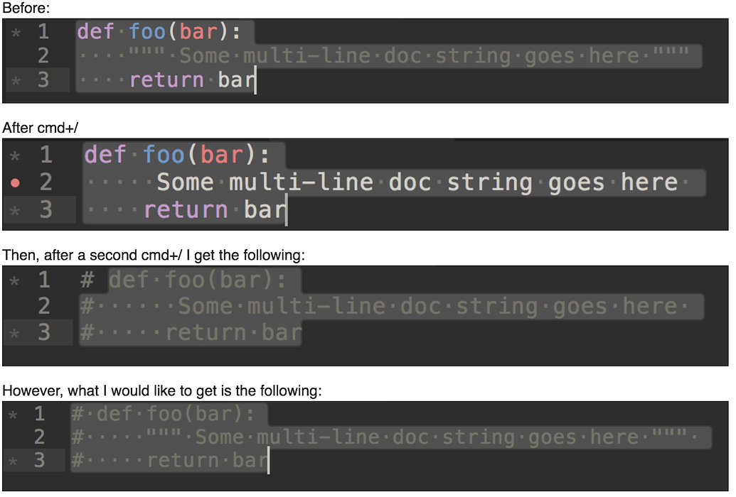 Multiline Python Doc String With Treated As Inline Comment Technical