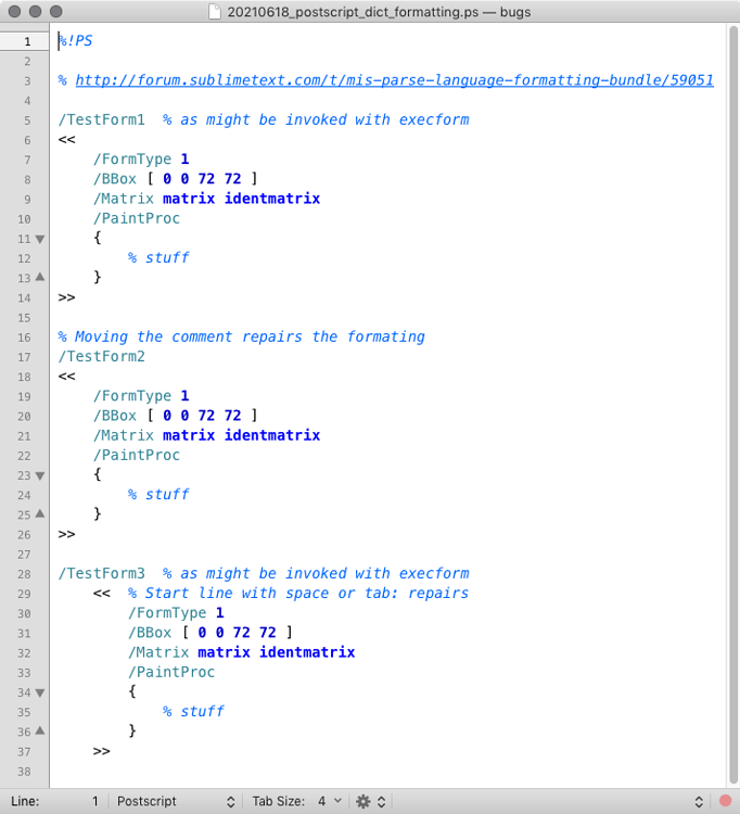 Mis-parse language-formatting bundle - Technical Support - Sublime Forum