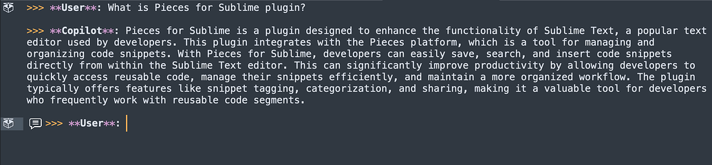 Pieces For Sublime Text (on-device AI coding assistant that boosts developer productivity ...