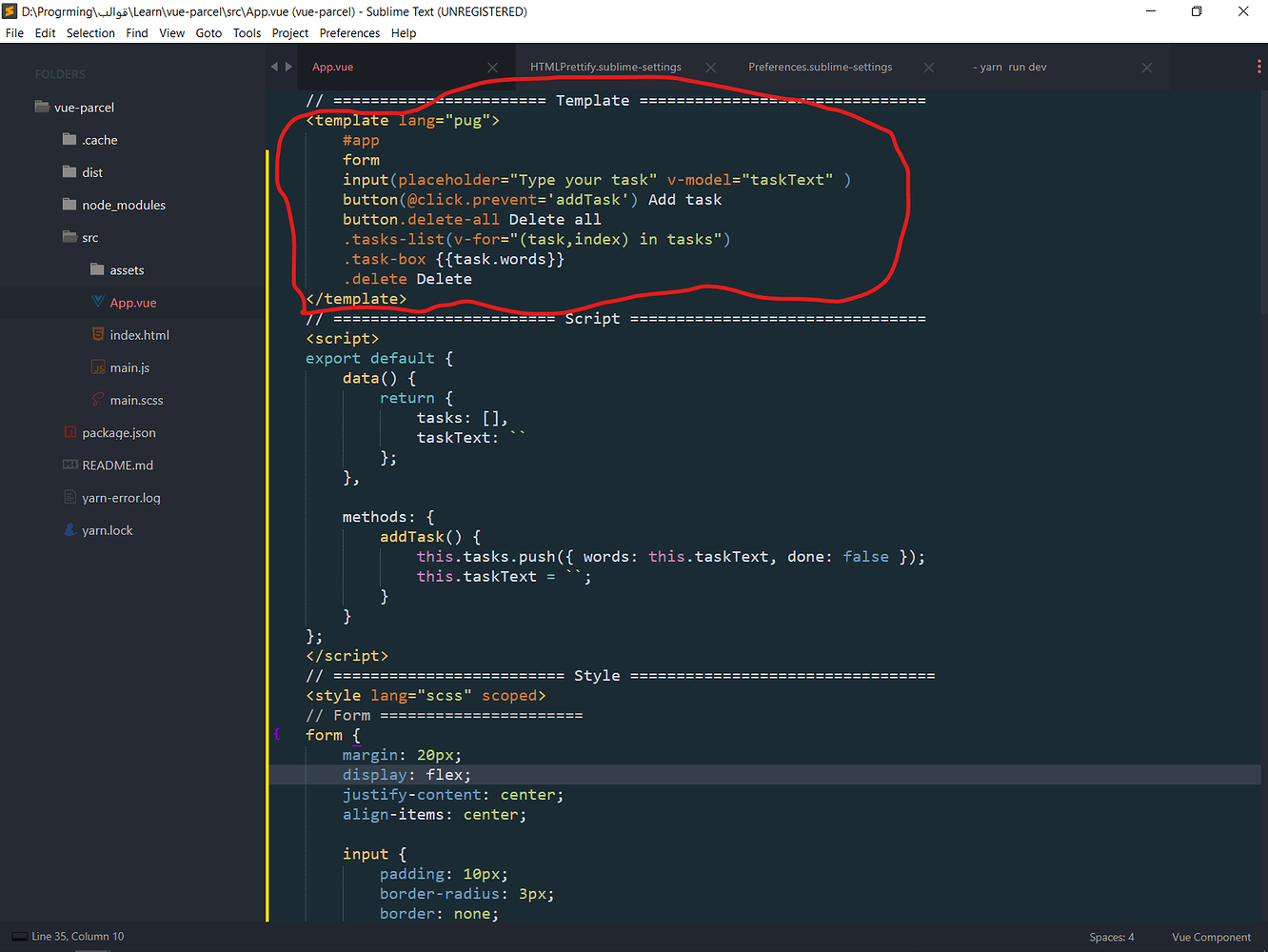 How To Disable Pug In Vue Template In Html Css Js Prettify Plugin Plugin Announcements