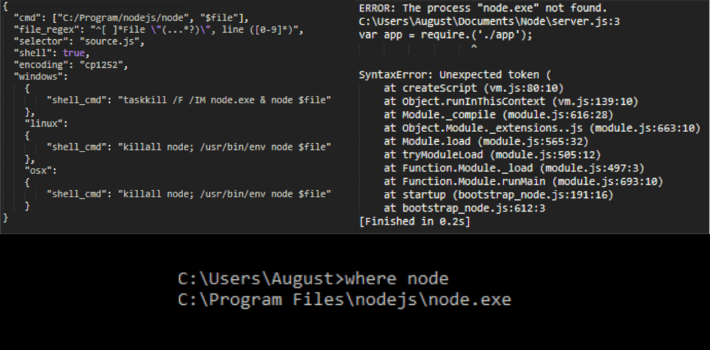 Cant Get The Nodejssublime Build To Work Technical Support Sublime Forum