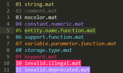 Color types for syntax language - General Discussion - Sublime Forum