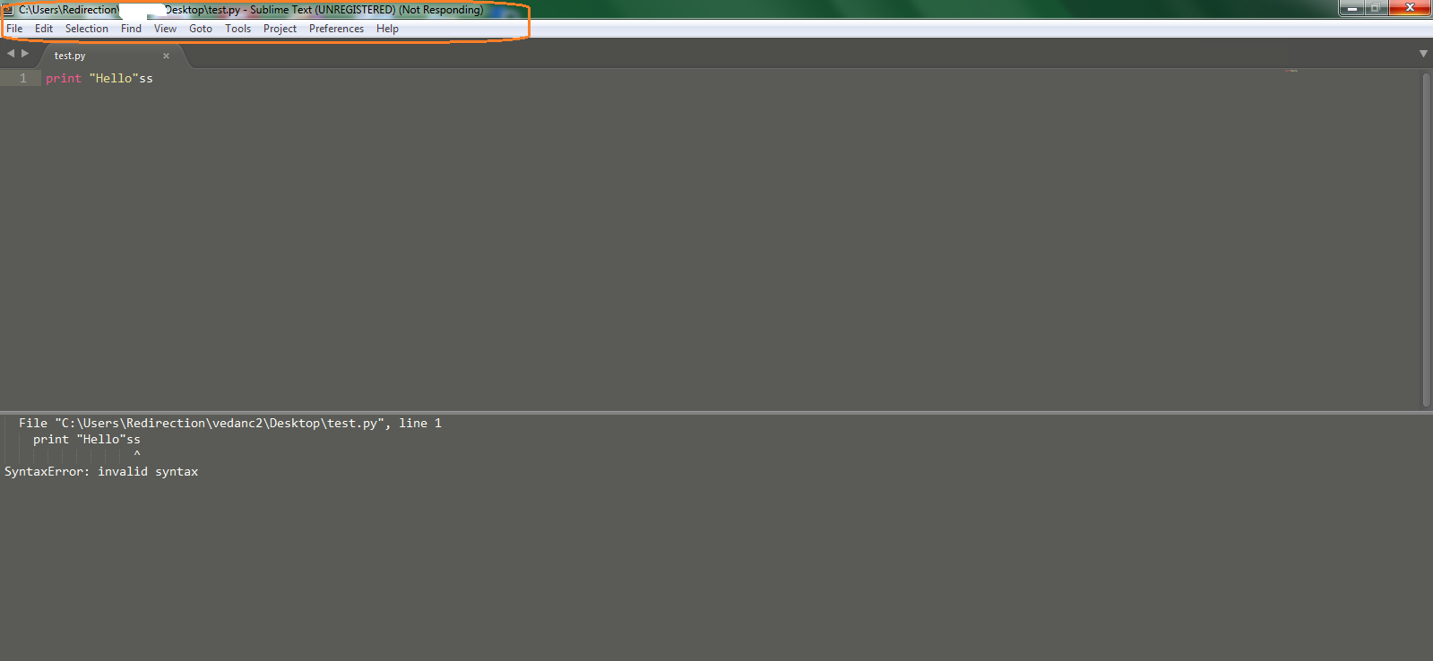 Sublime Text Hangs When The Pyhton File Has Syntax Error Python Build System Technical