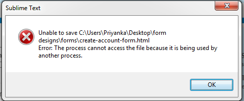 Unable to save document - Technical Support - Sublime Forum